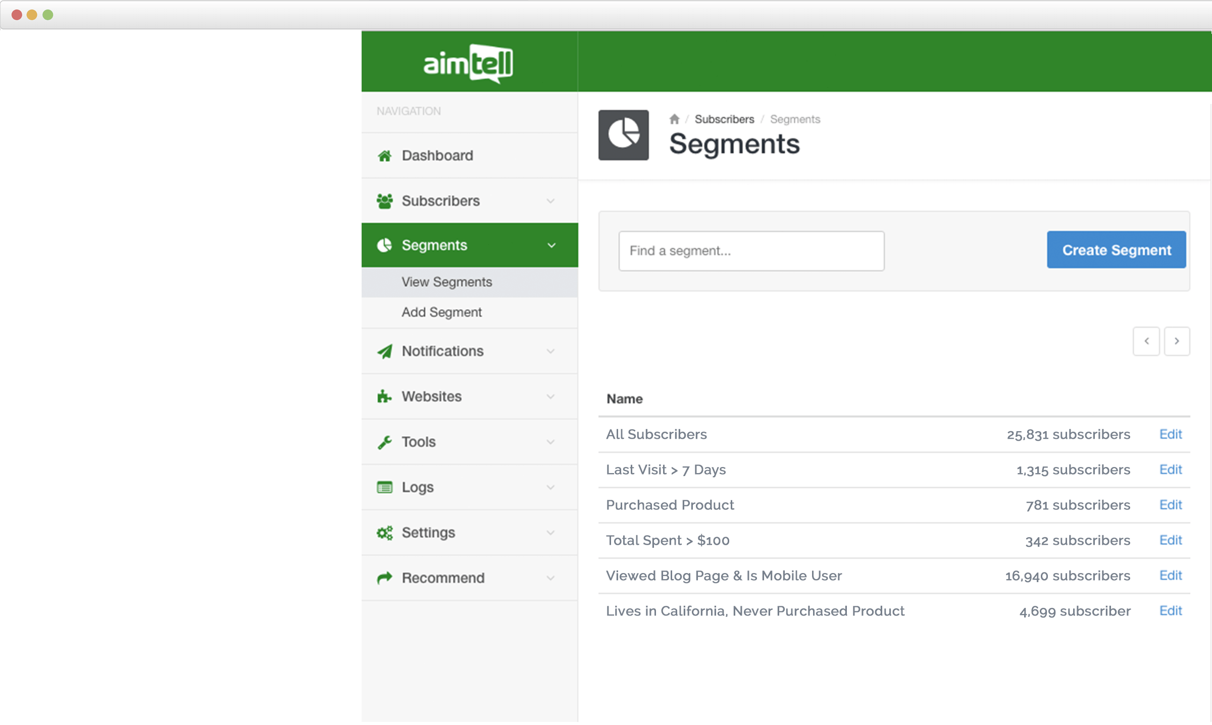 Aimtell: Safari, Firefox, and Chrome Web Push Notifications